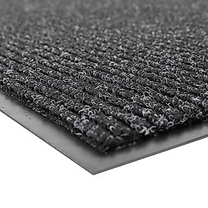 Notrax 109 Brush Step Carpeted Entrance Mat for Home or Office, 3' X 5', Charcoal, 109S0035CH