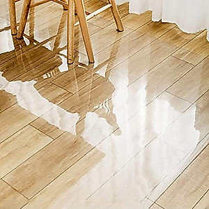 Clear PVC Desk Chair Mat 1.5mm Vinyl Floor Protector Mat,Chair Mat-PVC Transparent Non-Slip Durable Floor Protector Mat for Office Home Hard Floor Carpet Hallway Hardwood Floors Mat Protect Pad,60/80