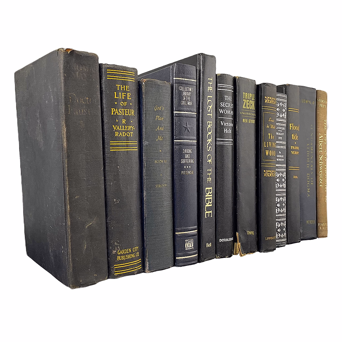 Antique Black Books by Color | Real Hardback Books Home Decor | Bulk Bundle of Decorative Hardcovers for Bookshelf Interior Design of Homes, Offices, Weddings, or Set Props