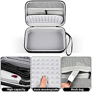 Case for Andis Professional T-Outliner Beard & Hair Trimmer, Model GTO 04780/04710/04603/04775, with Mesh Pocket for Attachment Set - Bag Only (Black+Grey Inner)