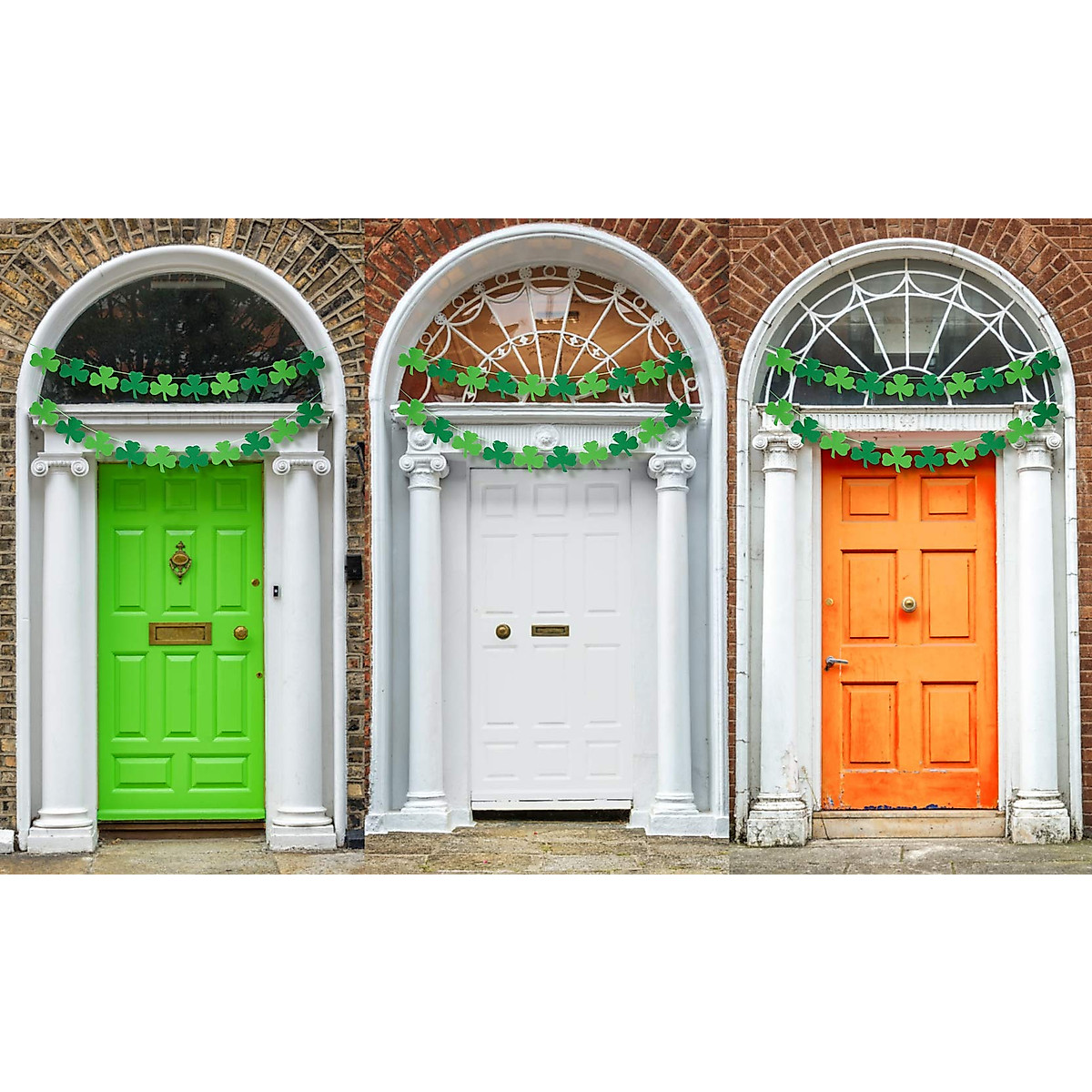 Tonak Felt Shamrock Clover Banner Hanging Shamrock Decorations Shamrock Ornament Decor for st Patricks Day Accessories Garland Banner st. Patricks Day Decorations Irish Day Party Supplies 20pcs