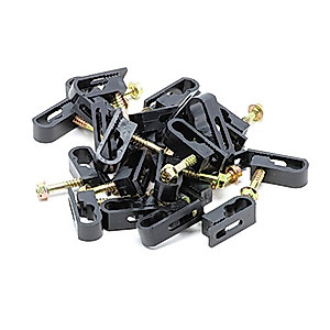 THE CIMPLE CO - Dual, Twin, or Siamese Coaxial Cable Clips, Cat6, Electrical Wire Cable Clip, 1/2 in Screw Clip and Fastener, Black (100 Pieces per Bag)