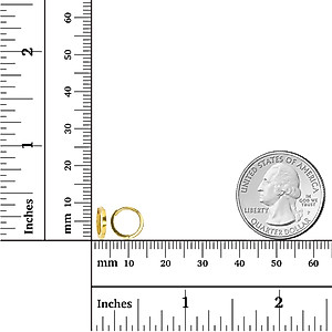 14K Yellow Solid Gold High Polished 1.20mm Thick Plain Small Huggie Earrings | Plain Small Huggie Earrings | 1.20x9mm | Huggie Earrings | Solid Gold Stud Earrings for Women and Teens