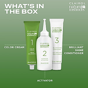 Clairol Natural Instincts Demi-Permanent Hair Dye, 4RR Dark Red Hair Color, Pack of 1