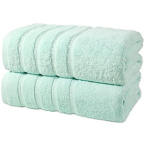 Comfort Realm Ultra Soft Towel Set, Combed Cotton 600 GSM 100 Percent Cotton (Mint, 2 Bath Sheet)