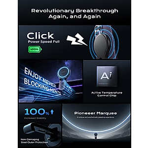 LISEN for MagSafe Car Mount Charger, 15W Wireless Charger for Car Magnetic Phone Holder Mount, Phone Mount Holder for Car Vent Wireless Charer Fits iPhone 15 Pro Plus Max 14 13 12 Magsafe Case