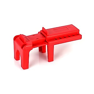 QWORK Ball Valve Lockout, Safety Lock, 1/2" - 2-1/2" Diameter, Red