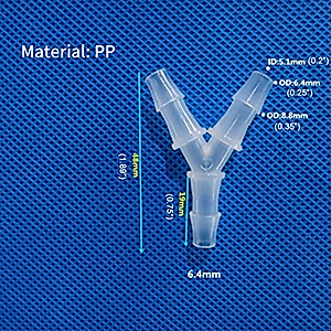 3Pack - PP Barb Oxygen Tubing Concentrator, Pipe Connectors Boat Water Air Aquarium O2 Fuel - Y Shape