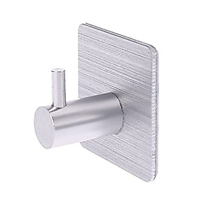 EYHLKM Aluminum Alloy Wall Hook Self Adhesive Sticky Kitchen Home Bathroom Bath Ball Key Bag Coat Hanger Storage Hanging Holder Rack ( Color : White-Fruit peach5 , Size : As The Picture Shows )