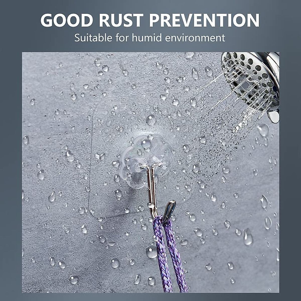 30 Pack Adhesive Hooks for Hanging Heavy Duty Wall Hooks 13 lbs, Waterproof and Rustproof Transparent Reusable Seamless Hooks for Home Kitchen, Bathroom, Office