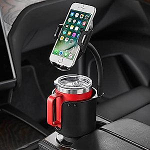 JOYTUTUS Cup Holder Phone Holder for car, Upgraded Universal Cell Phone Mount for Car, Large Car Cup Holder Expander, with Elastic Force Piece, Compatible with iPhone, Samsung & All Smartphones
