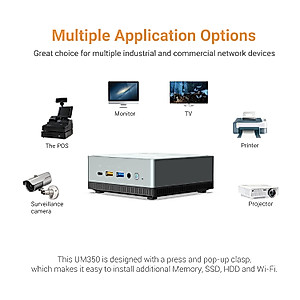 COOFUN UM350 Mini PC AMD Ryzen 5 3550H Mini Computer DDR4 16 GB RAM 512 GB PCle SSD, Radeon Vega Graphics, Dual Band WiFi HDMI/DisplayPort/USB-C, 2.5G RJ45 LAN, 4X Ports USB 3.0