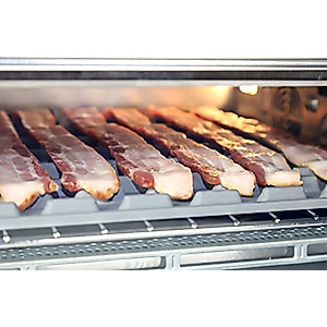 Silicone Roasting Mat -Food Safe, Non-Stick Silicone Roasting Rack with Raised Ridges & Raised Rim