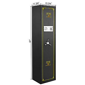 7501 Paragon Lock & Safe Electronic 5 Gun Rifle Safe 4.26cf Gun Cabinet for Firearms