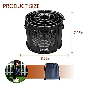 CNKLSUN Portable Charcoal Grills,Compact Camping Stove BBQ Grill Collapsible with Carrying Bag for Outdoor Cooking,Patio Backyard Picnic, Backpacking