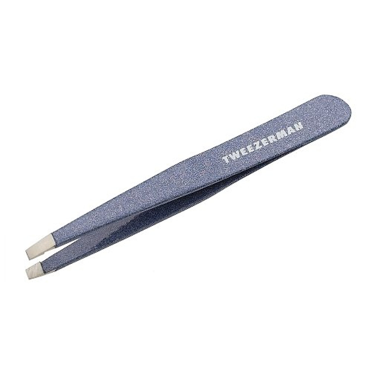 Tweezerman Stainless Steel Slant Tweezer - Eyebrow Tweezers for Women and Men (Sky Blue)