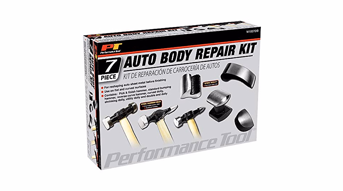 Performance Tool W1007DB 7-Piece Auto Body Repair Kit with Carbon Steel ...