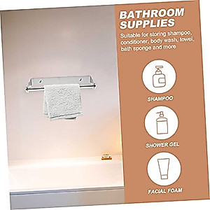 DOITOOL 5pcs and Single Holder Towel Rack Shelf Plastic Toilet Racks Mount Dispenser Organizer Wall Steel Gold Stainless Wrap with Cm Rod Metal Screws Hangers Kitchen for Mounted Bar