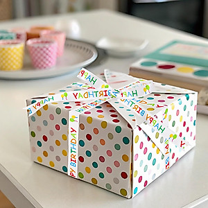 Happy Birthday Ribbon Roll for Gift Wrapping Crafts, 15 mm x 30 ft