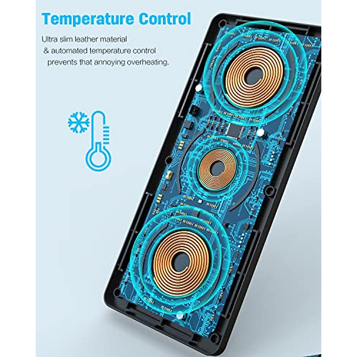 ZealSound Wireless Charger 3 in 1, Wireless Charging Pad 10w Fast Charging Station for Apple iWatch, Airpod,14/13Pro Max/13/12/11/11 Pro/X/Xr/Xs/8/Samsung Galaxy Phone(24w DC Power Supply Include)