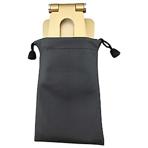 Pokanic Cell Phone Tablet Fully Foldable Stand Dock Holder Cradle Mount Organizer Charger Station Table Desk Bed Office School Kitchen Travel Portable Adjustable Multi-Angle Aluminum (Gold)