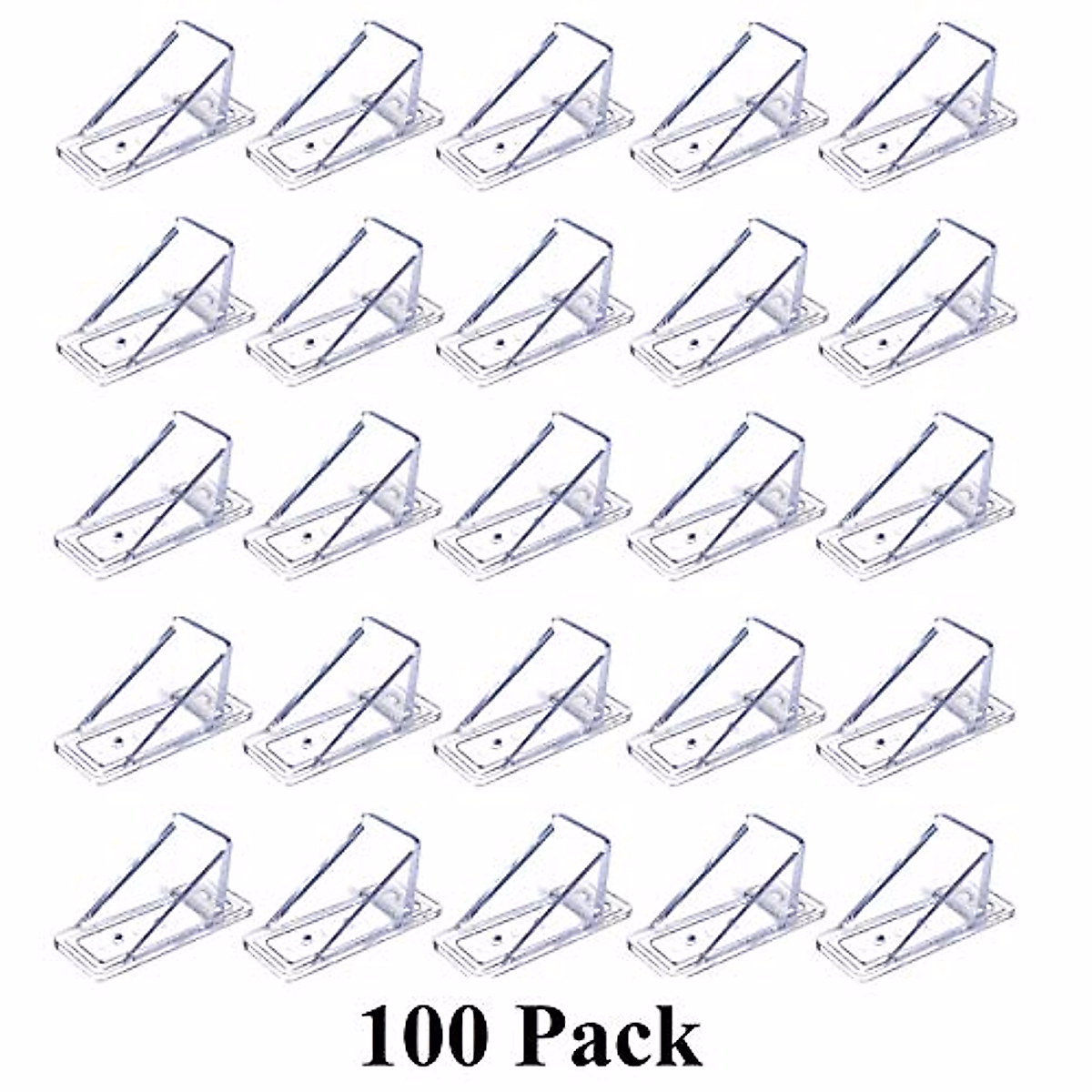 JSP Manufacturing V2-Mini Roof Guard Snow Guard Prevent Sliding Ice Snow Stop Buildup Plastic Multipack-Multicolor (100, Clear)