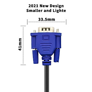 DaFuRui 3Pack VGA to VGA Cable，10Ft HD15 VGA Male to Male Cable for TV Computer VGA Monitor Cable with Blue Connector