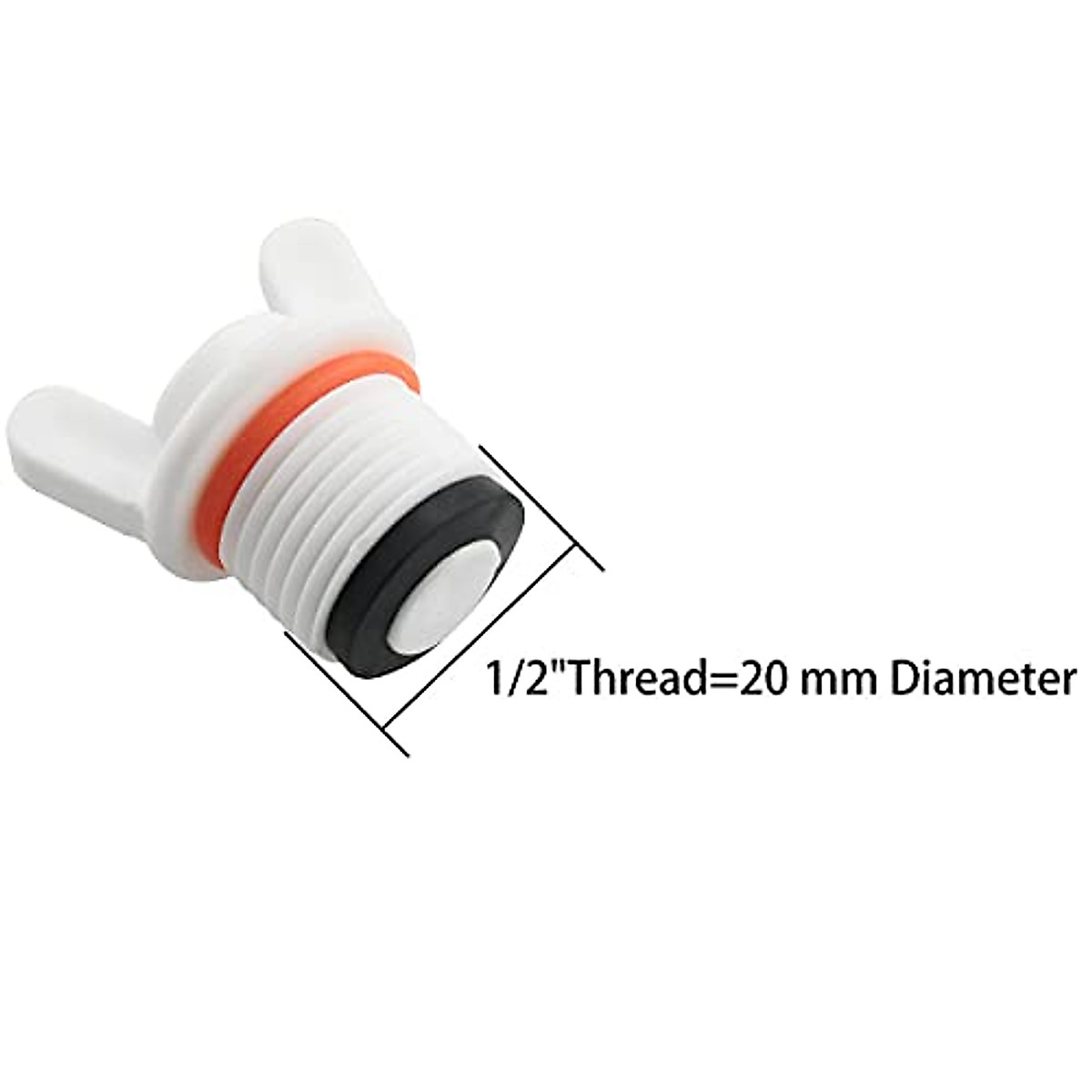 Ruiwaer 10pcs 1/2" PT Male Thread PPR Pipe Fitting End Caps Connector Plug with Butterfly Suitable for Agriculture, Lawns, Gardens, Courtyards, Greenhouses, Swimming Pools, Spray Cooling, Irrigation