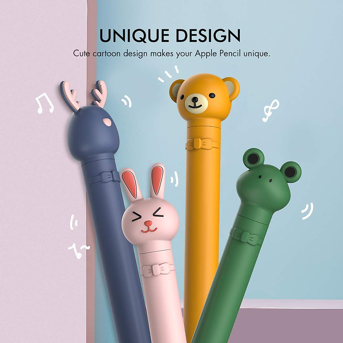 AhaStyle Case for Apple Pencil 1st Gen, Cute Cartoon Soft Silicone Sleeve Cover Accessories Compatible with Apple Pencil 1st Generation(Green Frog)