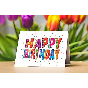 Stonehouse Collection 24 Pack Birthday Card Assortment of 5x7 Cards - Boxed Set of 24 Cards & Envelopes - Blank Birthday Cards - Great For Office Birthdays -USA Made