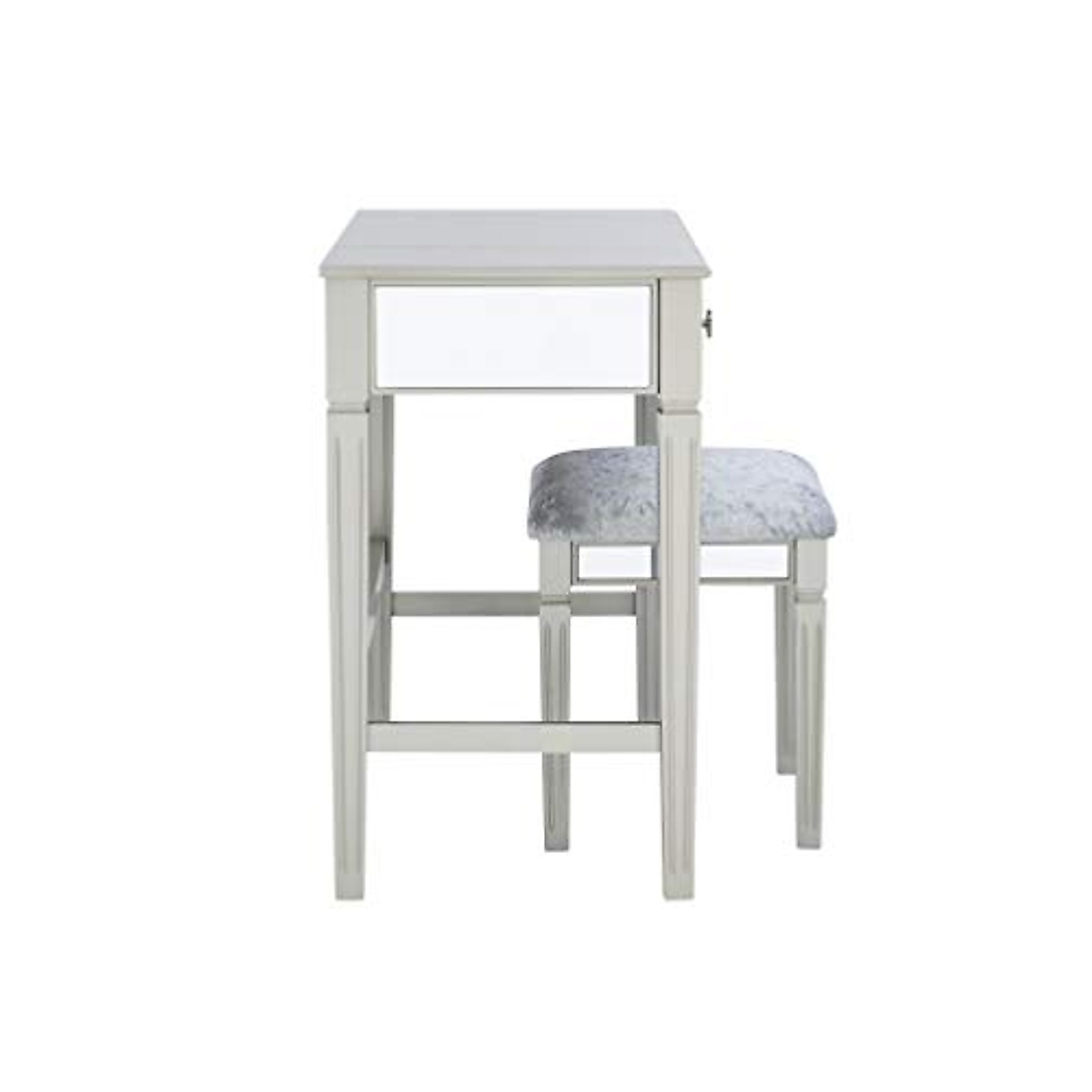 Linon Home Décor Vanity Set Silver