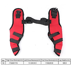 Tnfeeon Dog Knee Brace, Leg Brace Ligament Injury Joint Pain and Muscle Sore Adjustable Rear Support for Knee Dislocation Pet Knee Brace Recommended for Dog (XS)