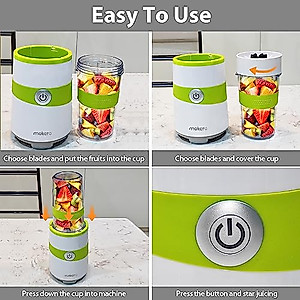 Portable Blender for Shakes and Smoothies Nutrient Extractor Personal Blender Smoothie Blender Electric Juicer Cup Vegetable Fruit Mix Food Processor Frozen Drink Crushed Nuts Spices