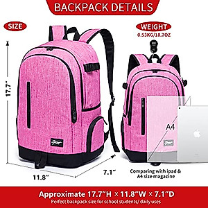 rickyh style School Backpack Travel Bag for Men & Women Lightweight College Back Pack with Laptop Compartmen