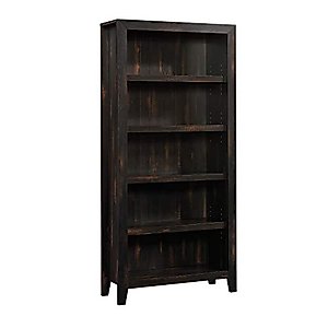 Sauder Dakota Pass 5-Shelf Bookcase, L: 33.78" x W: 12.52" x H: 71.10", Char Pine finish