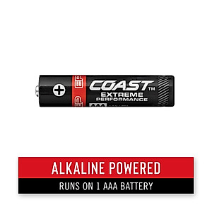 Coast KL10 100 Lumen LED Keychain Light, Pocket Sized, Black