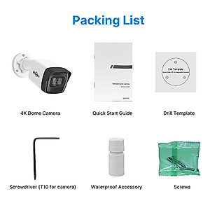 Hiseeu 4K PoE Security Camera, H.265+ 8MP IP Outdoor Camera w/ 1-Way Audio, IP67 Waterproof Exterior Security Camera with SD Slot,100ft Night Vision, Free APP Remote Access, Hikvision DS-2CD2085G1-I