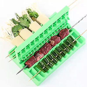 LUOY The New Multifunctional Kebab Tool can be reused Quickly Beef Meat Vegetable skewers Barbecue Tool Kitchen Gadgets
