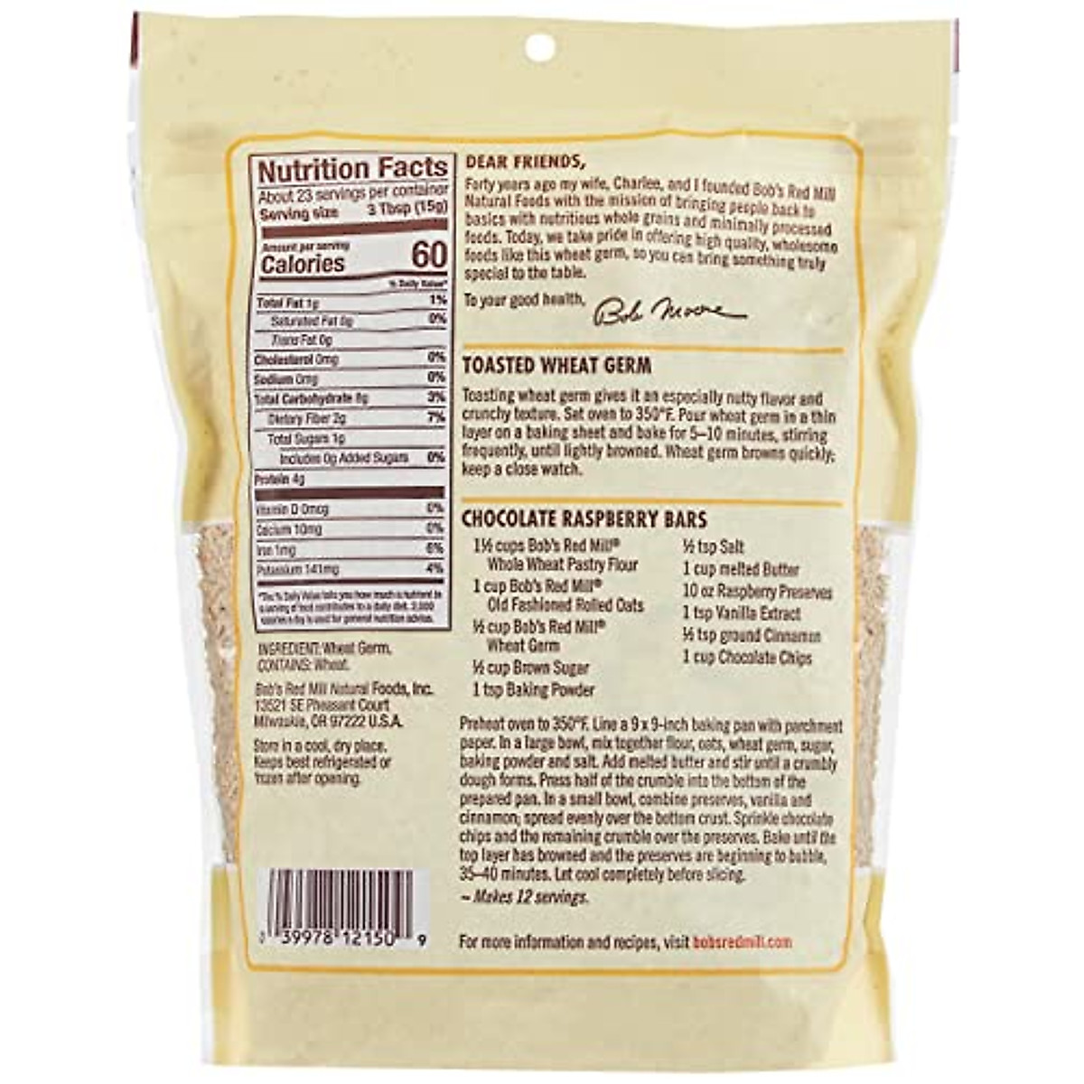 Bob's Red Mill Wheat Germ, 12 Ounce