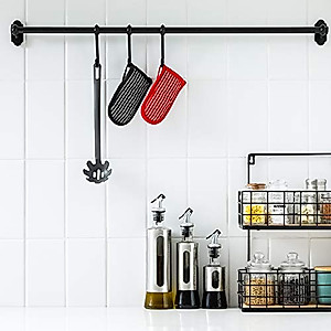 Cast Iron Skillet Handle Covers,Pot Handle Covers Heat Resistant,Pot Holders for Kitchen Heat Resistant,Machine Washable Handle Mitts 2 PCS(Striped)