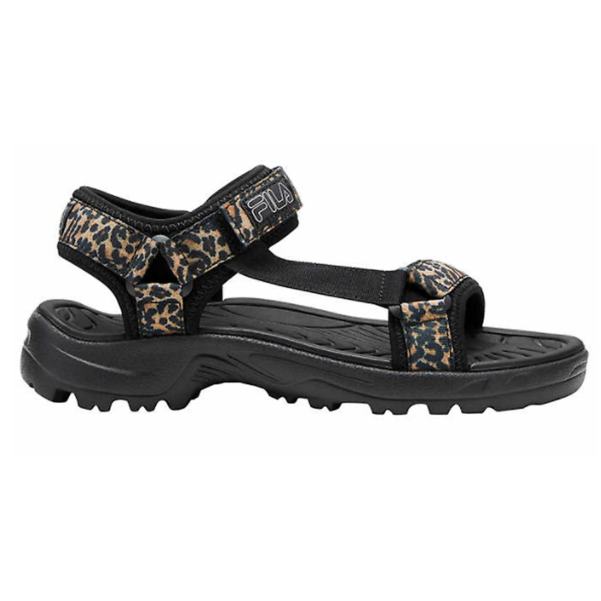 Fila Women's Strap Sandal (Leopard Print, 11)