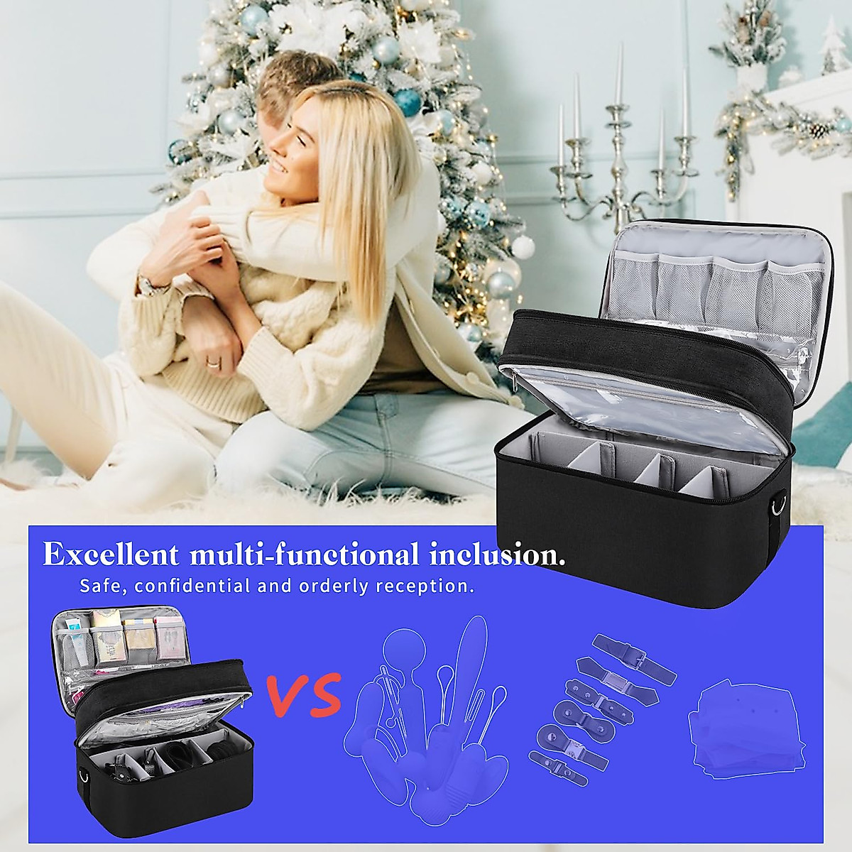 Toy Storage Bag Organizer Case for Women and Men,Lock Box Travel Bag Game Toys Storage Bags