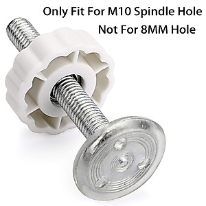 OwnMy M10(10mm/0.39") Gate Adapter 4PCS Gate Threaded Spindle Rod Accessory Pressure Gate Replacement Parts Screw Mounted Bolts Kit for Pets Gates Stair Railing Gates, White