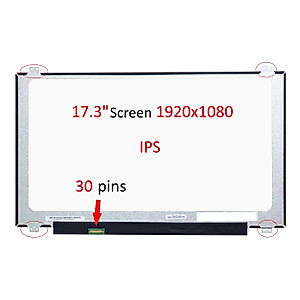 FULLCOM 17.3 inch Screen Compatible for Dell G3 3779 Precision 7730 Inspiron 5770 0Y9WG,LP173WF4(SP)(F1), LTN173HL01-201,N173HCE-E31