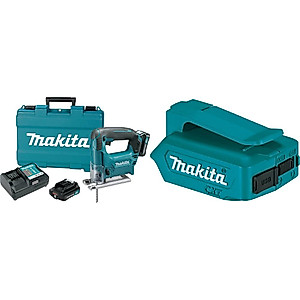 Makita VJ04R1 12V max CXT Lithium-Ion Cordless Jig Saw Kit (2.0Ah) with ADP06 12V max CXT Lithium-Ion Cordless Power Source