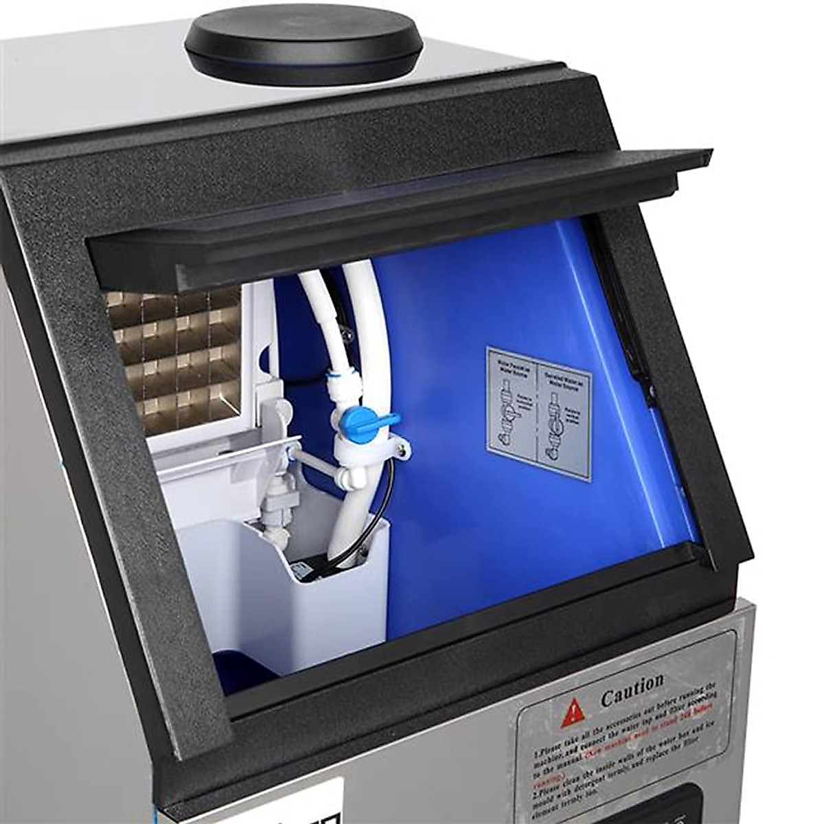 Zokop ZOKOP Commercial Ice Maker 110Lbs/24H, Stainless Steel Ice Machine with 24Lbs Ice Storage Capacity, Freestanding Under Counter ice Maker, Ideal for Home, Office, Restaurant, Bar, Coffee Shop