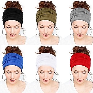 Messen 6 Packs Spandex Dreadlocks Tube Unisex Stretch Dreadlocks Band Open End Elastic Hair Cover