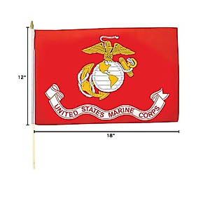 United States Marine Corps 12" x 18" Stick Flag