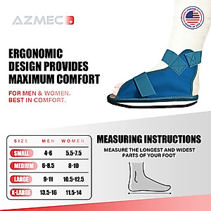 Azmec Economy Super Cast Shoes, Postoperative Cast Boot For Fracture Feet, Supports Surgical Foot Protection, Stables Ankle Joints Support Bunion Hammertoe Post Surgery Brace Foot (Small Shoe Size 8 1/2" L X 4" W)