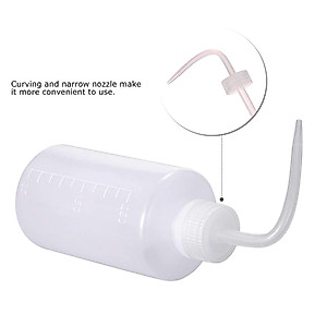 Yuelong Plastic Squeeze Bottle - 2Pcs Safety Wash Bottle 500ml&250mL Convenient Green Soap Supply Tattoo Squeeze Bottle with Scale Labels for Medical Label Tattoo Supplies